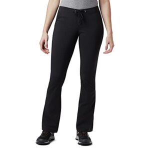 columbia women's anytime outdoor boot cut pant, black, 8