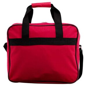 Travelers Club Bowman Expandable Luggage, Red, 3-Piece Set (Dopp/Tote/20)