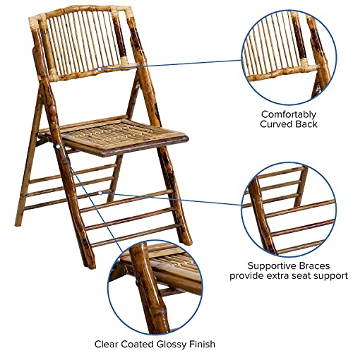 Flash Furniture American Champion Bamboo Folding Chair