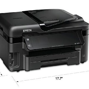 Epson WorkForce WF-3520 Wireless All-in-One Color Inkjet Printer, Copier, Scanner, 2-Sided Duplex, ADF, Fax. Prints from Tablet/Smartphone. AirPrint Compatible (C11CC33201)