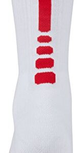 Nike Elite Crew Basketball Socks (Medium, White/Red)