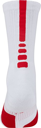 Nike Elite Crew Basketball Socks (Medium, White/Red)