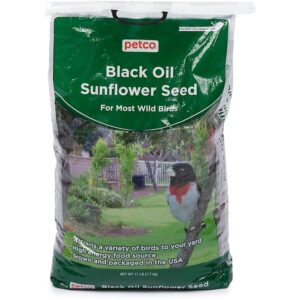 petco black oil sunflower seed wild bird food, 8 lb bag