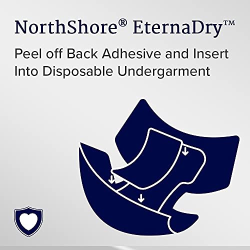 NorthShore EternaDry Booster Pads for Men and Women with Adhesive, Large, Pack/30