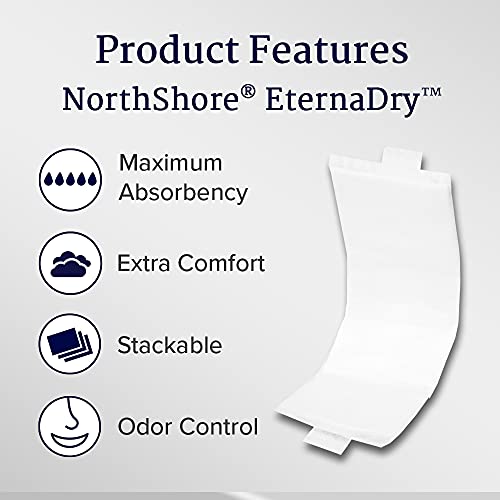 NorthShore EternaDry Booster Pads for Men and Women with Adhesive, Large, Pack/30