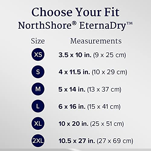 NorthShore EternaDry Booster Pads for Men and Women with Adhesive, Large, Pack/30