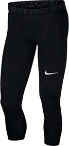 nike men's pro 3qt tight (black/anthracite/white, medium)