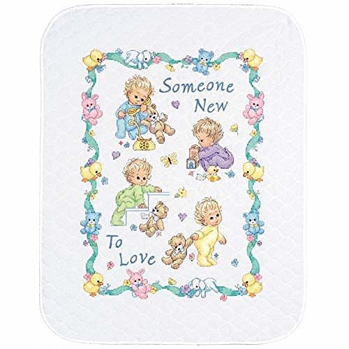 Dimensions Baby Hugs 'Someone New' Quilt Stamped Cross Stitch Kit