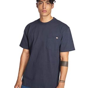 Dickies mens Heavyweight Crew Neck Short Sleeve Tee Henley Shirt, Dark Navy, Medium US