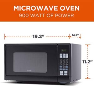 Commercial Chef CHM990B Countertop Microwave Oven, 19.3 x 14.7 x 11.2 Inches, Black