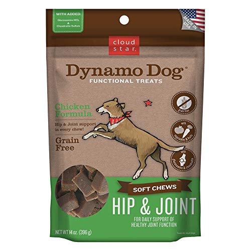 Cloud Star Dynamo Dog Hip & Joint Soft Chew Treats Chicken Formula - Grain Free - 14 oz (20132)