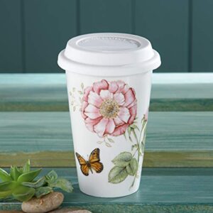 Lenox 837583 Butterfly Meadow Thermal Travel Mug, Multicolor, 1 Count (Pack of 1)