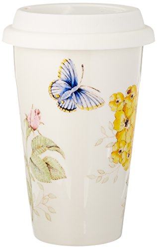 Lenox 837583 Butterfly Meadow Thermal Travel Mug, Multicolor, 1 Count (Pack of 1)