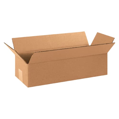 AVIDITI Shipping Boxes Long 12"L x 4"W x 4"H, 25-Pack | Corrugated Cardboard Box for Packing, Shipping and Storage 1244