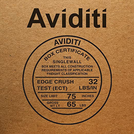 AVIDITI Shipping Boxes Long 12"L x 4"W x 4"H, 25-Pack | Corrugated Cardboard Box for Packing, Shipping and Storage 1244