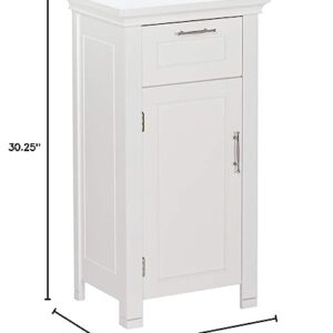 RiverRidge 06-037 Somerset Single Door Floor Storage Cabinet, White