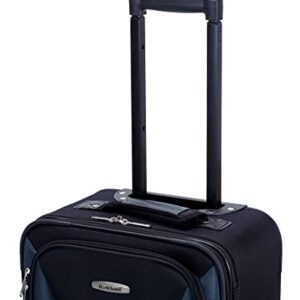 Rockland Fashion Softside Upright Luggage Set, Black/Gray, 2-Piece (14/19)