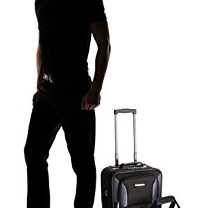 Rockland Fashion Softside Upright Luggage Set, Black/Gray, 2-Piece (14/19)