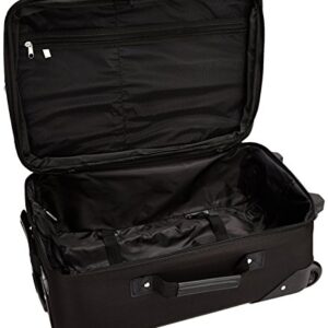 Rockland Fashion Softside Upright Luggage Set, Black/Gray, 2-Piece (14/19)