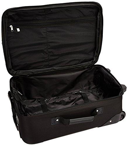 Rockland Fashion Softside Upright Luggage Set, Black/Gray, 2-Piece (14/19)