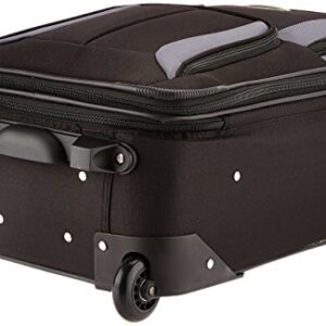 Rockland Fashion Softside Upright Luggage Set, Black/Gray, 2-Piece (14/19)