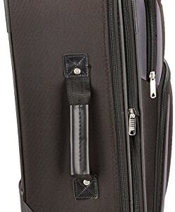 Rockland Fashion Softside Upright Luggage Set, Black/Gray, 2-Piece (14/19)