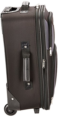 Rockland Fashion Softside Upright Luggage Set, Black/Gray, 2-Piece (14/19)