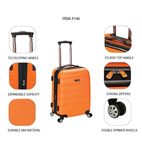 Rockland Santa Fe Hardside Spinner Wheel Luggage, Bronze, Carry-On 20-Inch