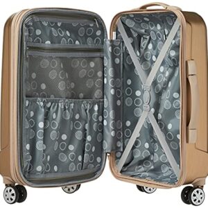 Rockland Santa Fe Hardside Spinner Wheel Luggage, Bronze, Carry-On 20-Inch