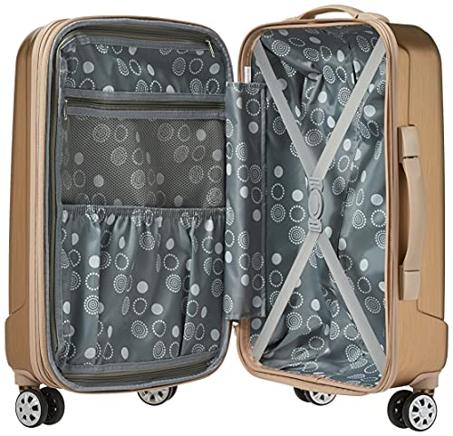 Rockland Santa Fe Hardside Spinner Wheel Luggage, Bronze, Carry-On 20-Inch