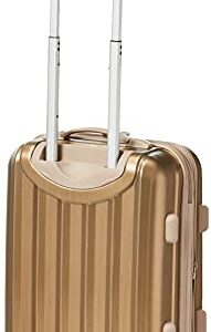 Rockland Santa Fe Hardside Spinner Wheel Luggage, Bronze, Carry-On 20-Inch