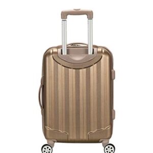 Rockland Santa Fe Hardside Spinner Wheel Luggage, Bronze, Carry-On 20-Inch