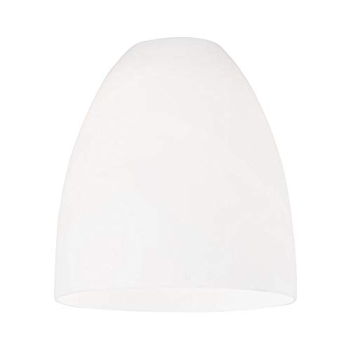 White Glass Bell Shade - Lipless with 1-5/8-Inch Fitter Opening