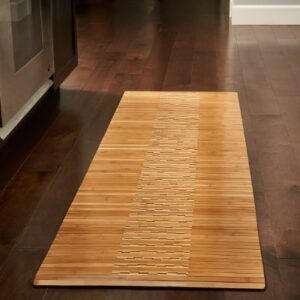 Anji Mountain Kitchen and Bath Mat, 20 in x 72 in, Natural