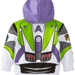 Disney Little Boys' Toddler Buzz Lightyear Hoody Toddler, White, 2T