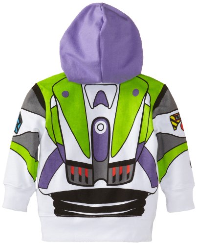 Disney Little Boys' Toddler Buzz Lightyear Hoody Toddler, White, 2T