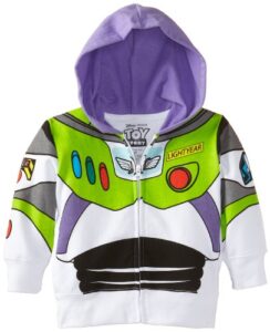 disney little boys' toddler buzz lightyear hoody toddler, white, 2t