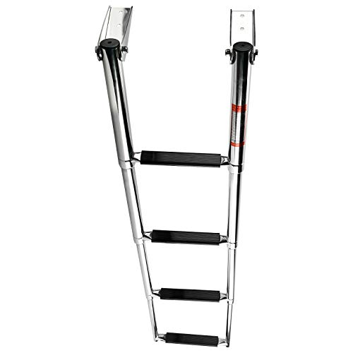 Amarine Made 4 Step Stainless Steel Telescoping Boat Ladder Swim Step