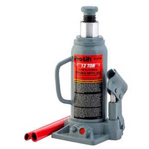 pro-lift b-012d grey hydraulic bottle jack - 12 ton capacity