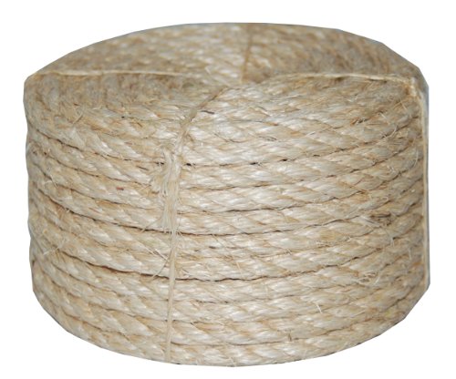 T.W . Evans Cordage Co. 23-410 3/8-Inch by 100-Feet Twisted Sisal Rope,Tan,Onе Paсk