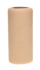 falk fabrics tulle spool for decoration, 6-inch by 25-yard, beige