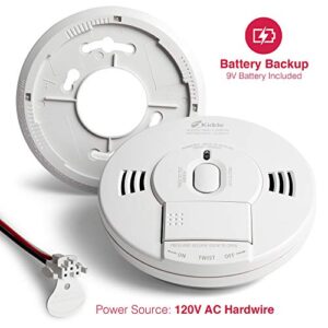 Kidde 21007624 AC Photoelectric Smoke and Carbon Monoxide Detector Alarm | Hardwired with Battery Backup | Model # KN-COPE-IC