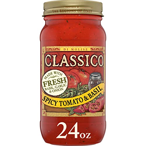 Classico Spicy Tomato & Basil Spaghetti Pasta Sauce (24 oz Jar)