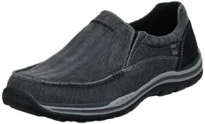 skechers men's expected avillo moccasin, black, 12 medium us