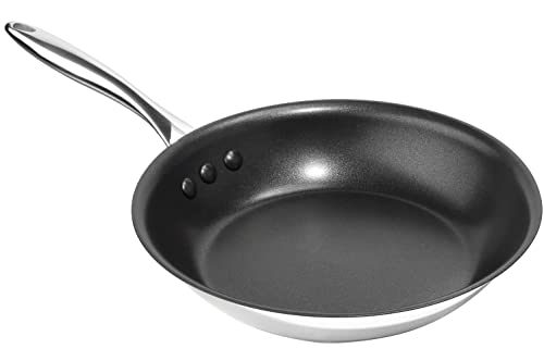 10" (26 cm) Stainless Steel Pan by Ozeri with ETERNA, a 100% PFOA and APEO-Free Non-Stick Coating