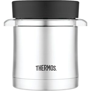 thermos food jar with microwavable container, 12-ounce, stainless steel