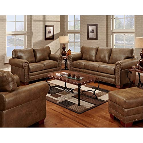 American Furniture Classics Model Buckskin 4-Piece Set sofa group Pinto Brown