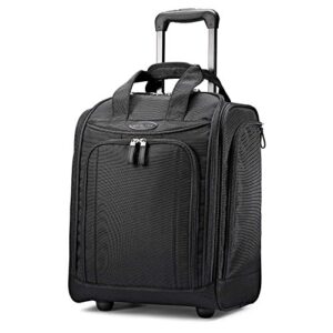 samsonite upright wheeled carry-on underseater, black, large