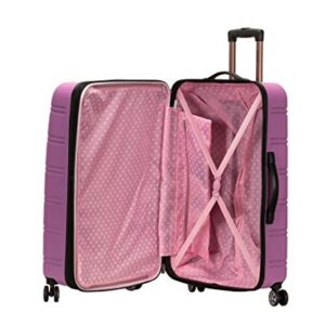 Rockland Melbourne Hardside Expandable Spinner Wheel Luggage, Pink, 2-Piece Set (20/28)