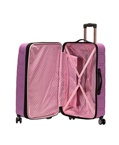 Rockland Melbourne Hardside Expandable Spinner Wheel Luggage, Pink, 2-Piece Set (20/28)